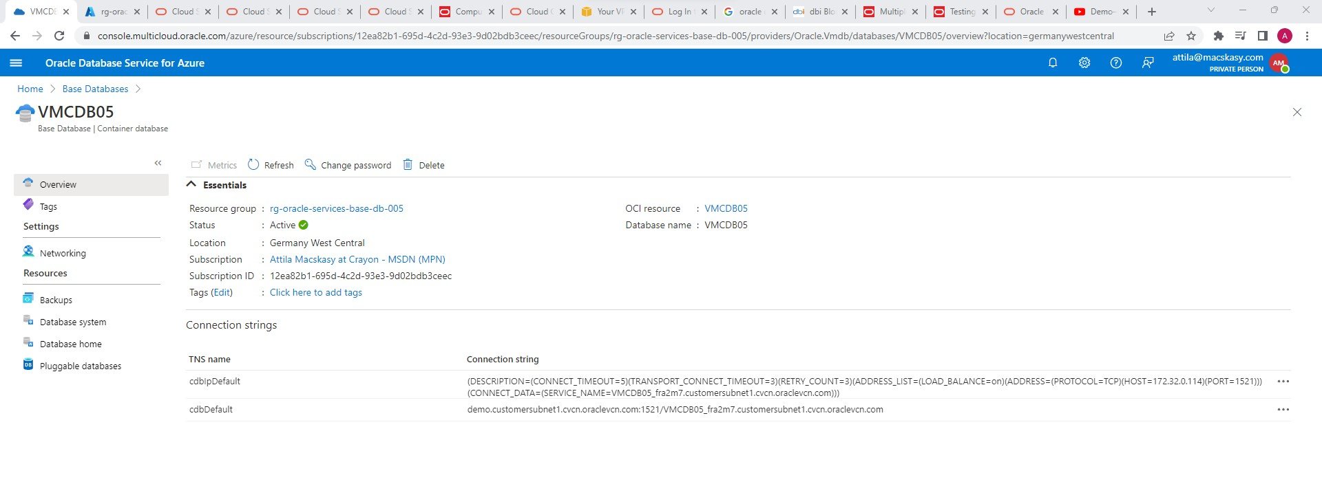 Oracle Database service for Azure – connecting Azure VM and Power App - Cloud Migration Blog by ...